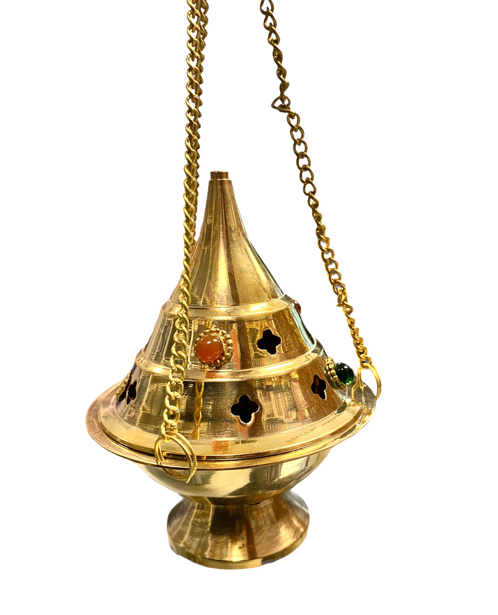 Buy Hanging Brass Burner with Beads – Incense Pro