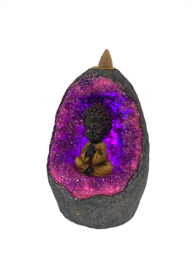 Buddha in Crystal Cave Backflow Incense Burner – Incense Pro
